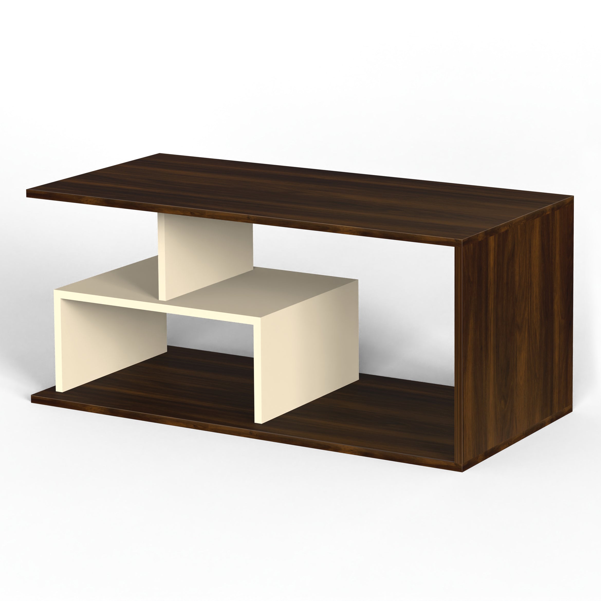 Smohn Coffee & Center Table Eessentia Range Brown Maple & Beige — Bluewud