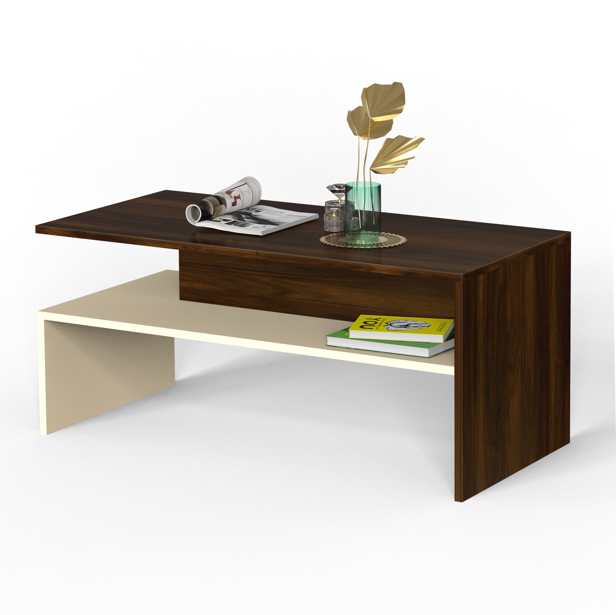 Taurley Coffee Table Center Table Eessentia Range Brown Maple & Beige ...