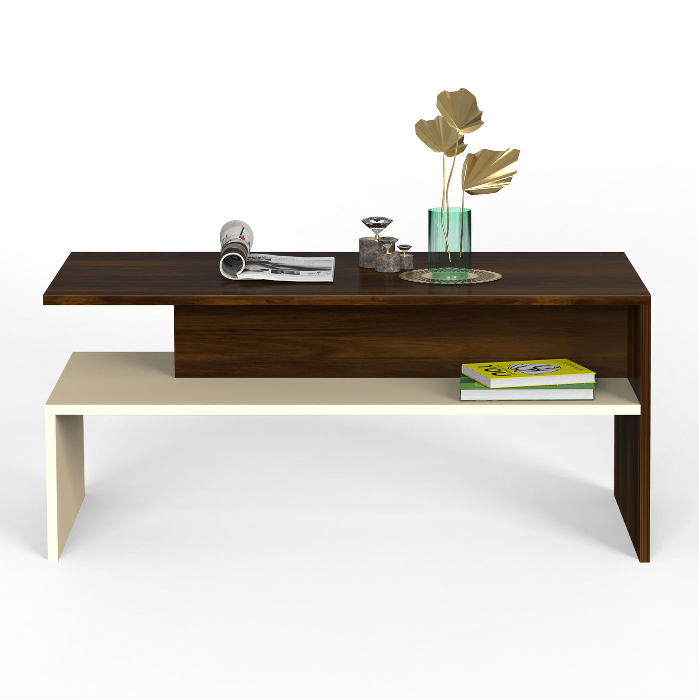 Taurley Coffee Table Center Table Eessentia Range Brown Maple & Beige ...