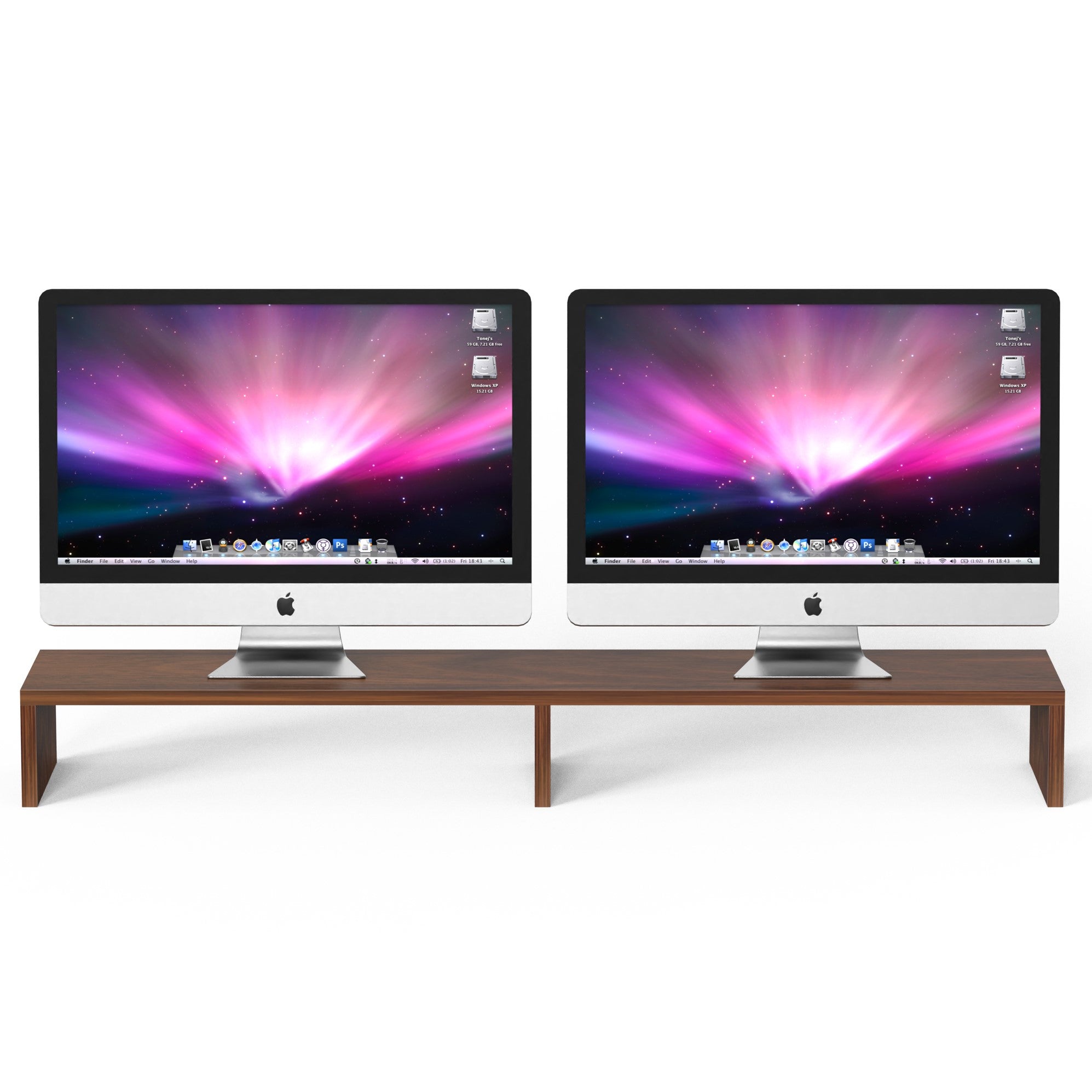 Norel monitor stand for desk , Large Monitor Table with Screen Rise, I ...