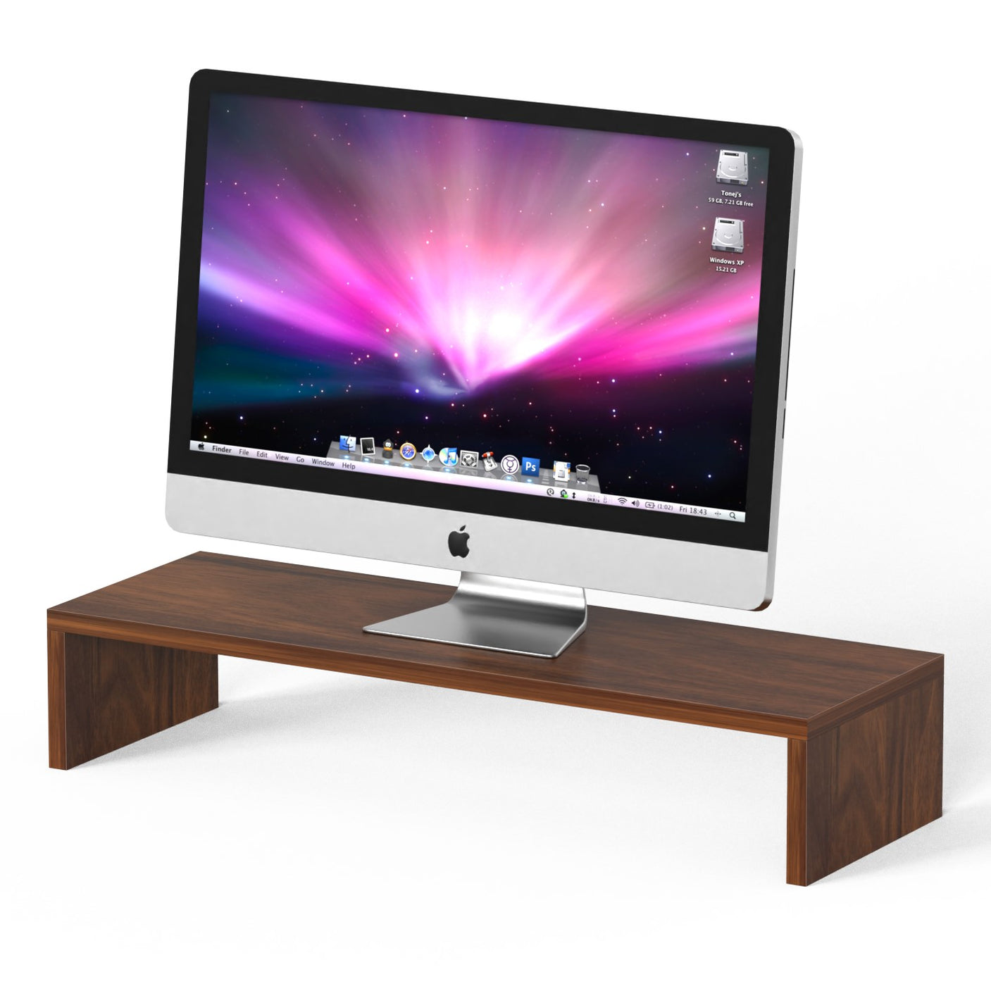 Norel monitor stand for desk , Large Monitor Table with Screen Rise, I ...