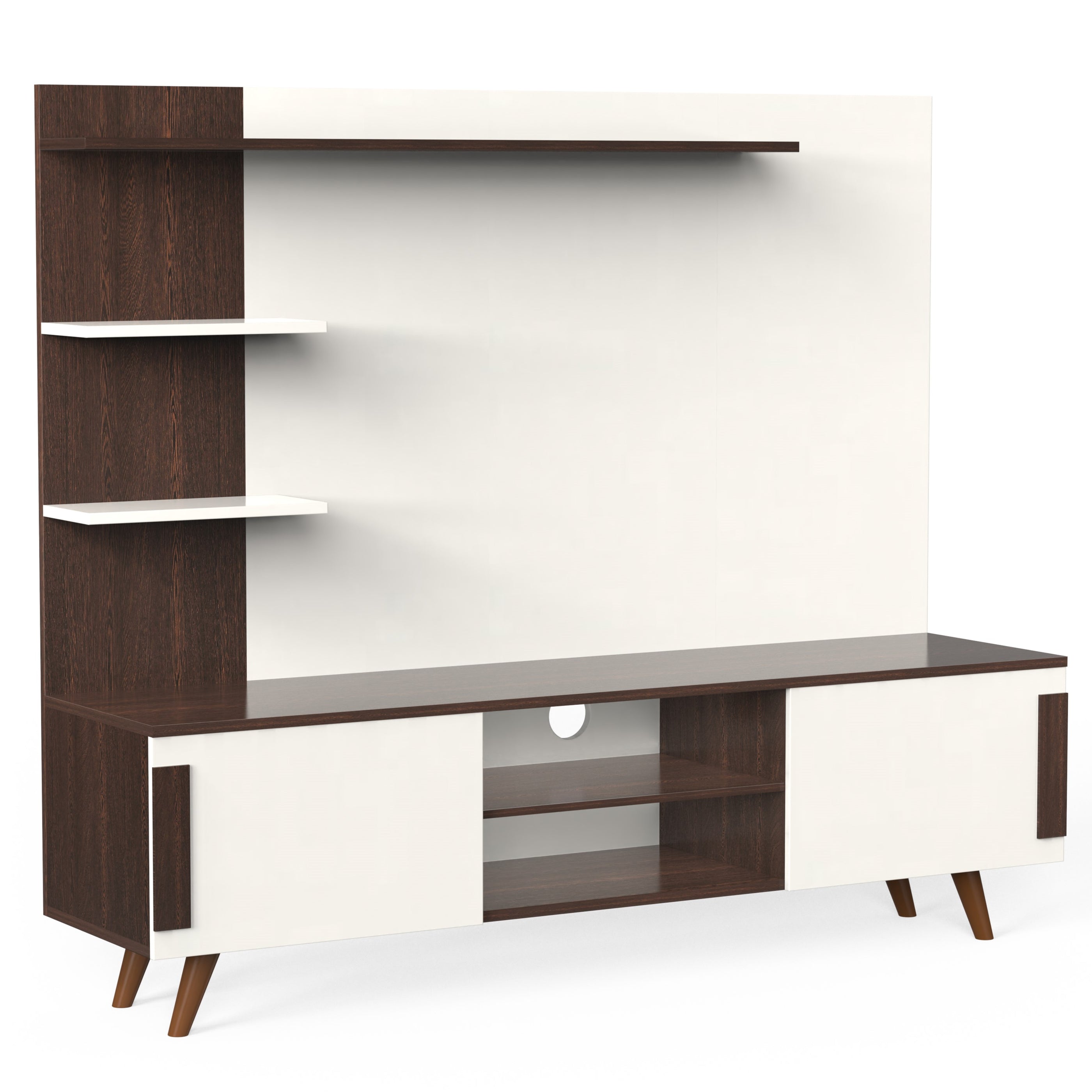 Rowlet Mini TV Unit Cabinet with Storage, Ideal for Up to 42" — Bluewud