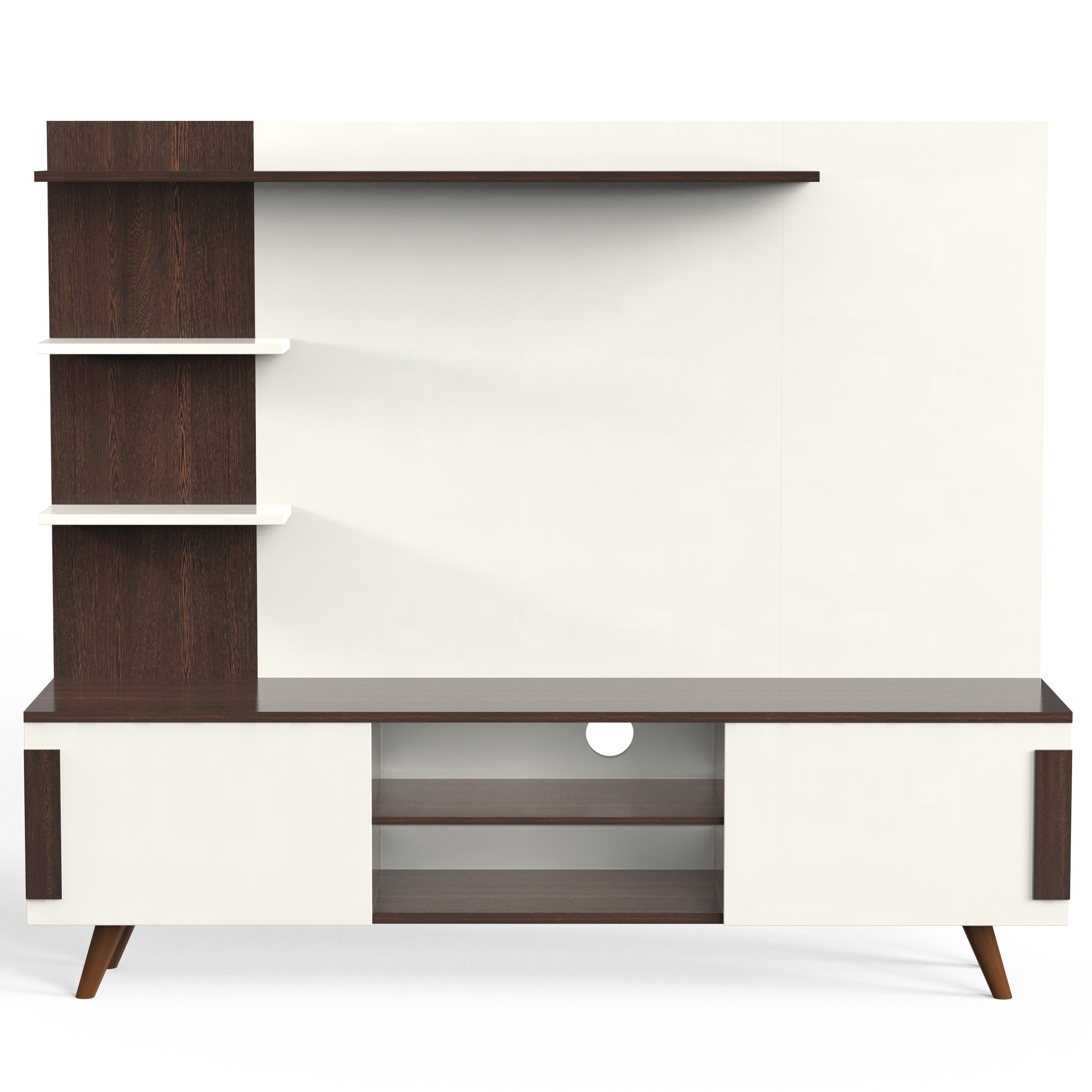 Rowlet Mini TV Unit Cabinet with Storage, Ideal for Up to 42" — Bluewud