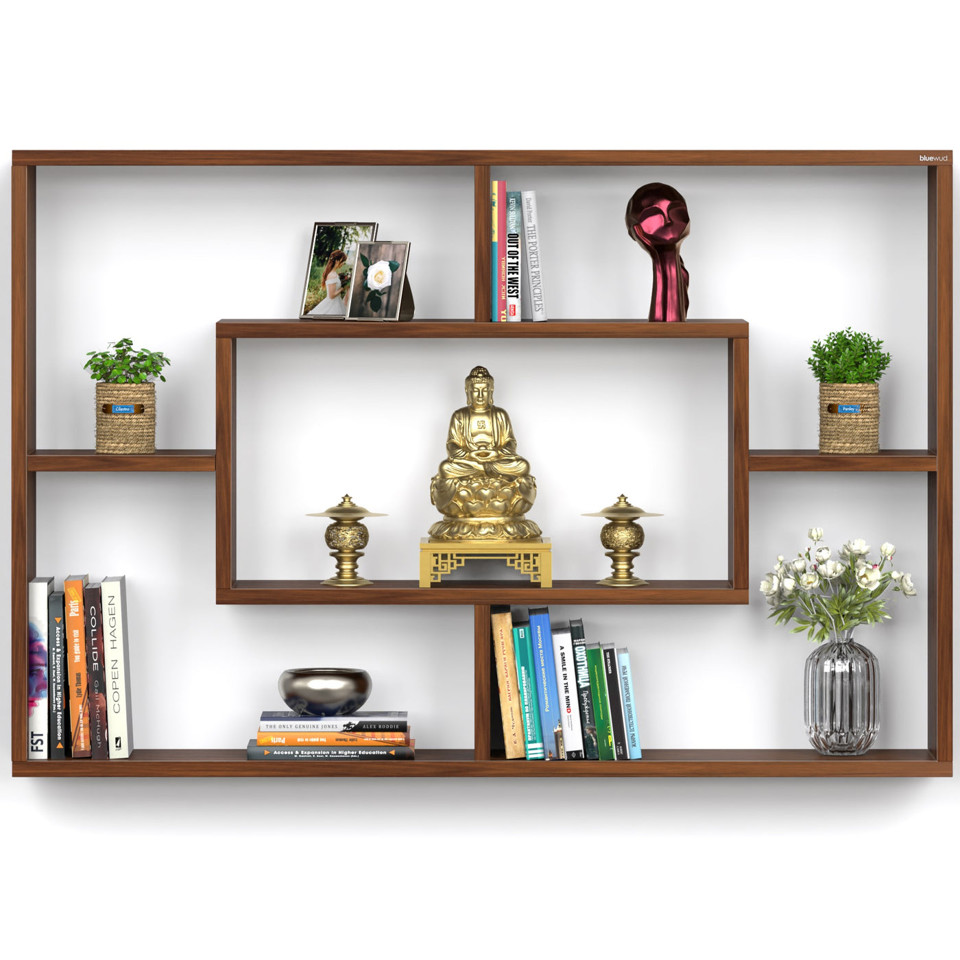 Crafte Wall Mount Wall Shelf, Display Rack — Bluewud