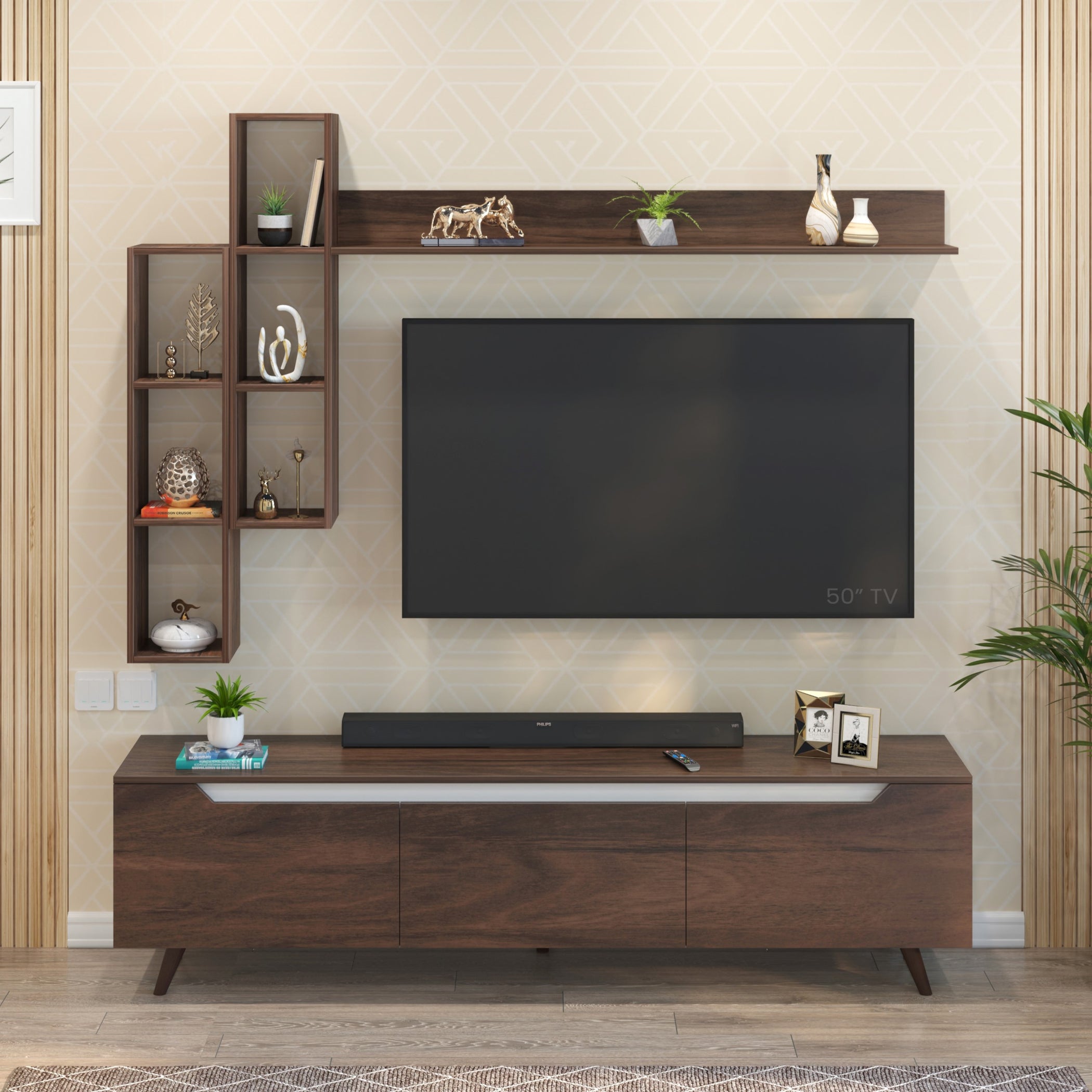 Blesky Miltra TV Entertainment Unit Set Top Box Stand TV Cabinet with ...
