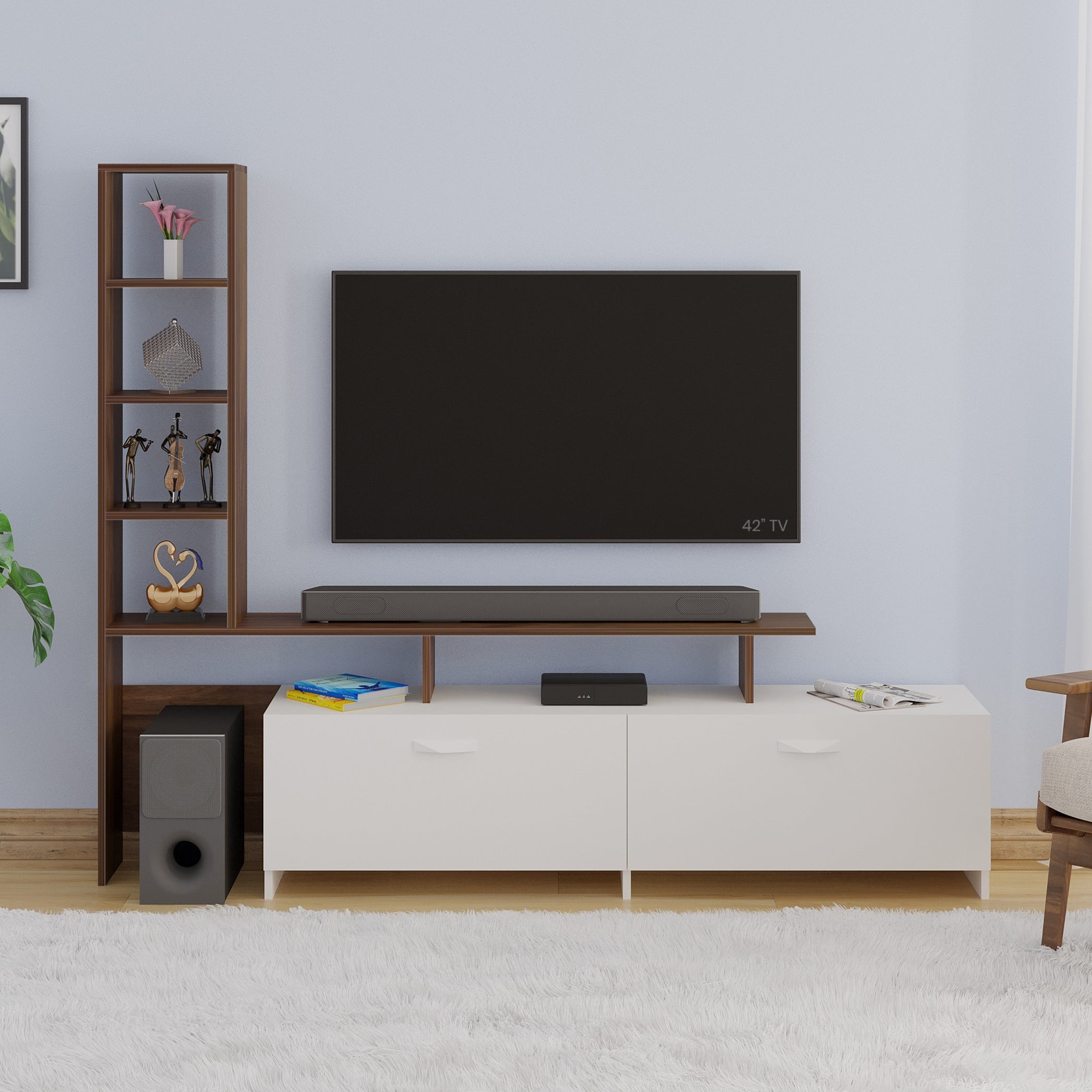 Amy Engineered Wood TV Entertainment Unit Set Top Box Stand/TV Cabinet ...