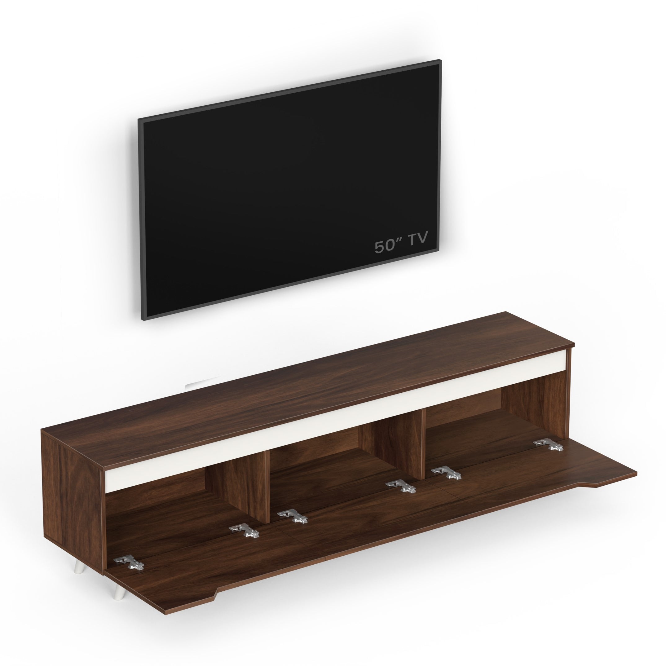 Blesky TV Entertainment Unit Set Top Box Stand/TV Cabinet with Shelves ...
