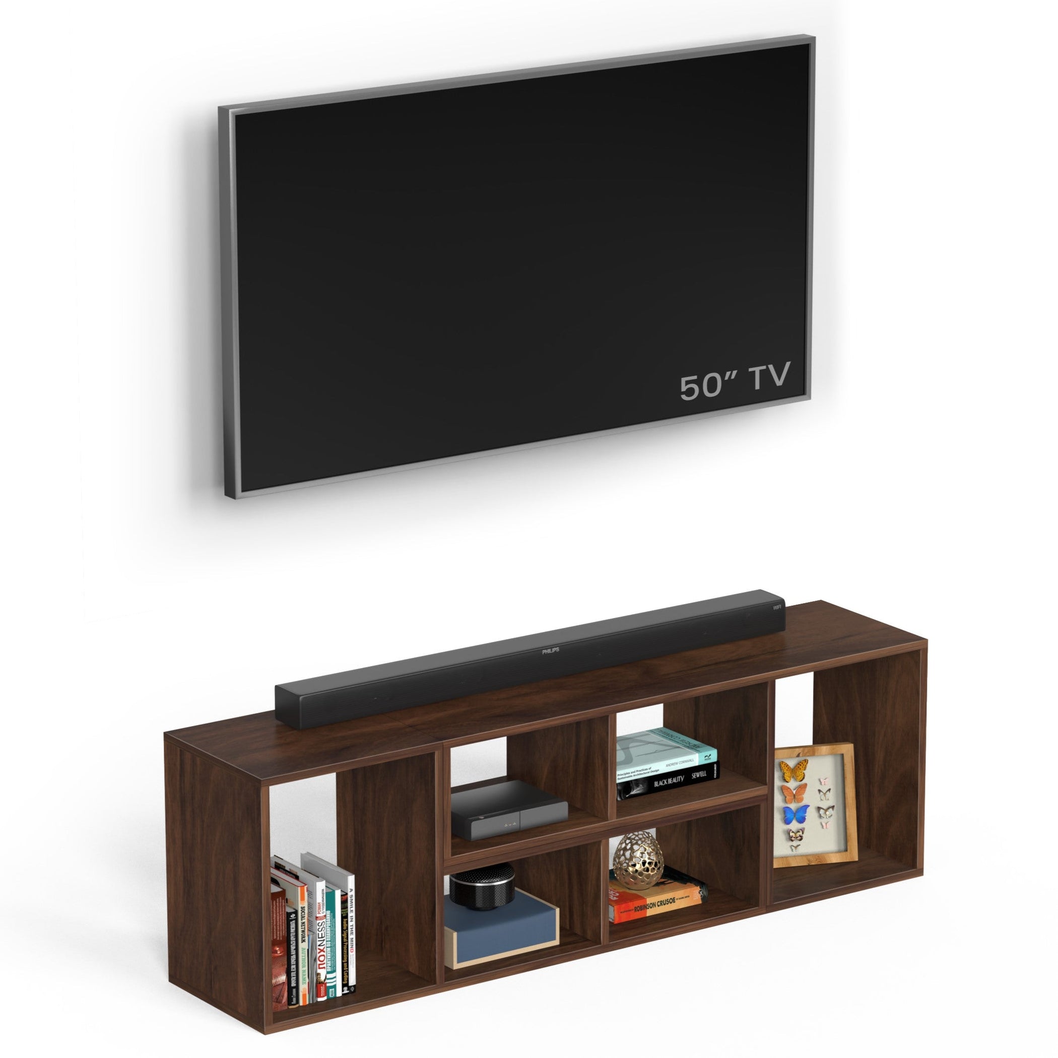 Petel TV Entertainment Unit/Versatile Adjustable TV Stand & Storage Un ...