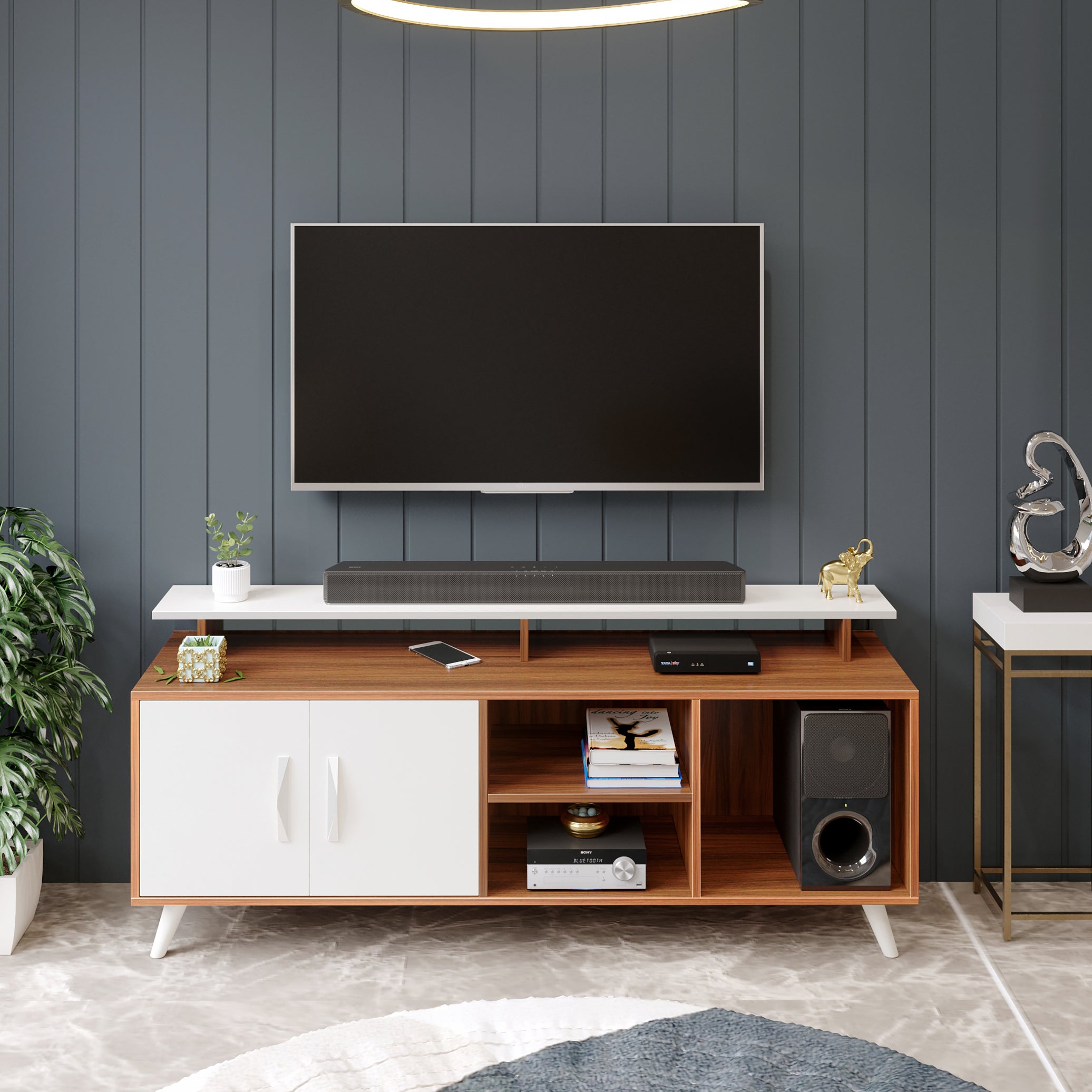 Skiddo TV Unit, Ideal for 55" — Bluewud