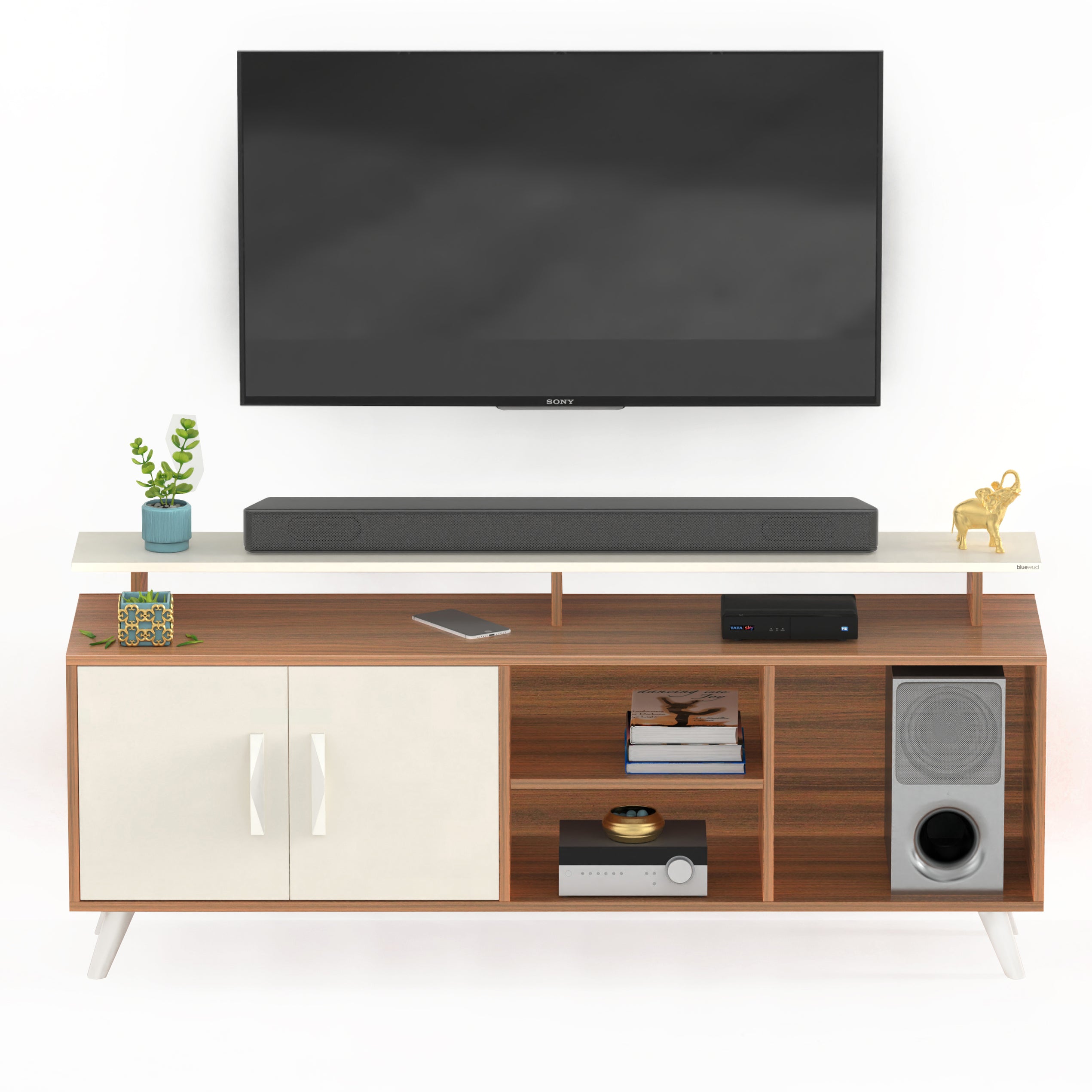 Skiddo TV Unit, Ideal for 55" — Bluewud