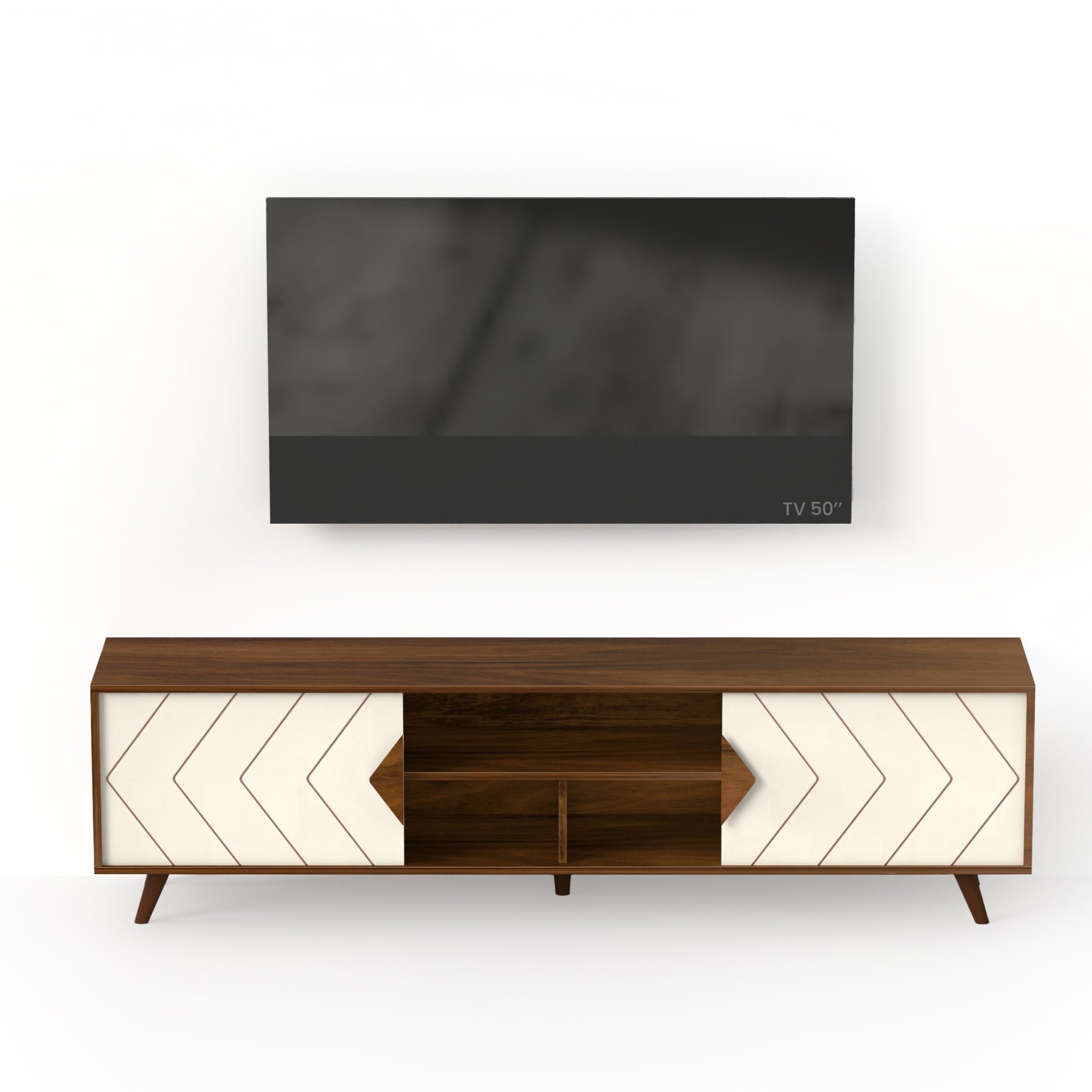 Wilbrome TV Entertainment Unit & Cabinet with Storage Shelves, up to 6 ...