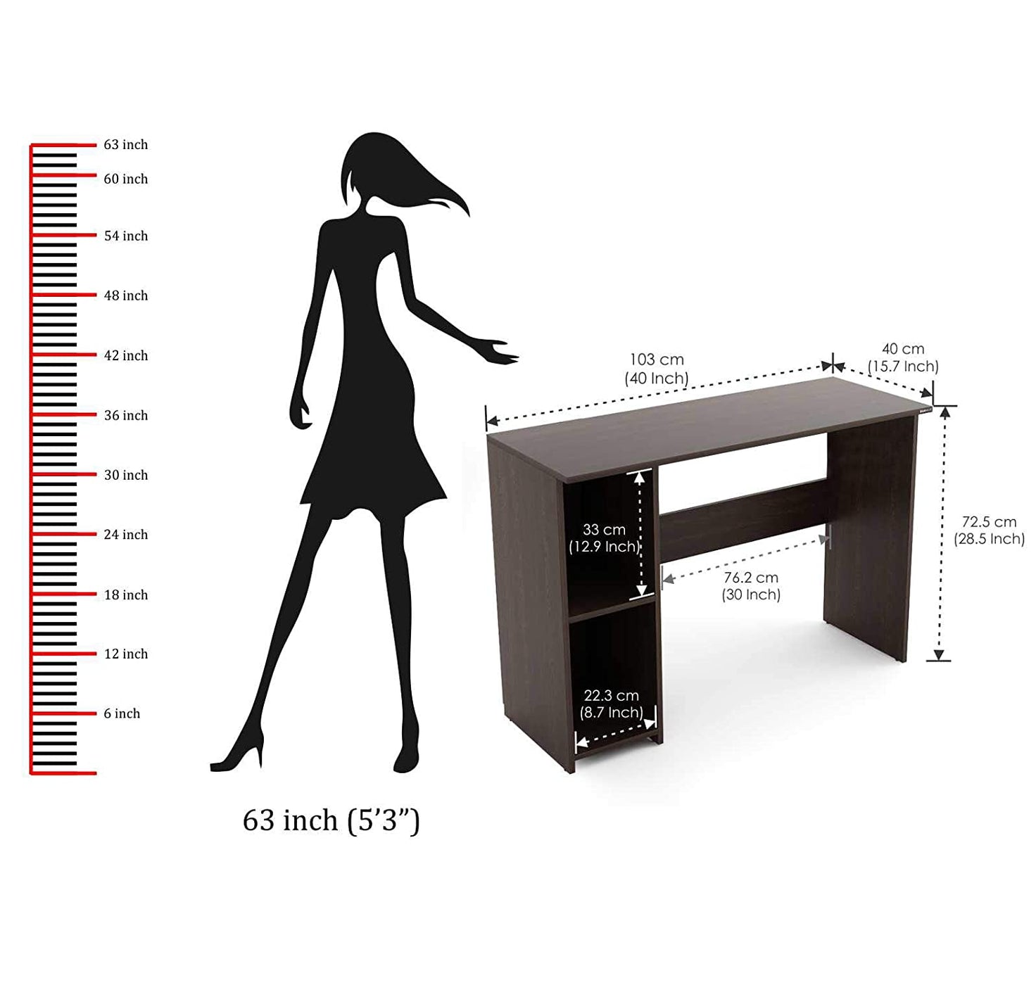 Mallium Study Table — Bluewud