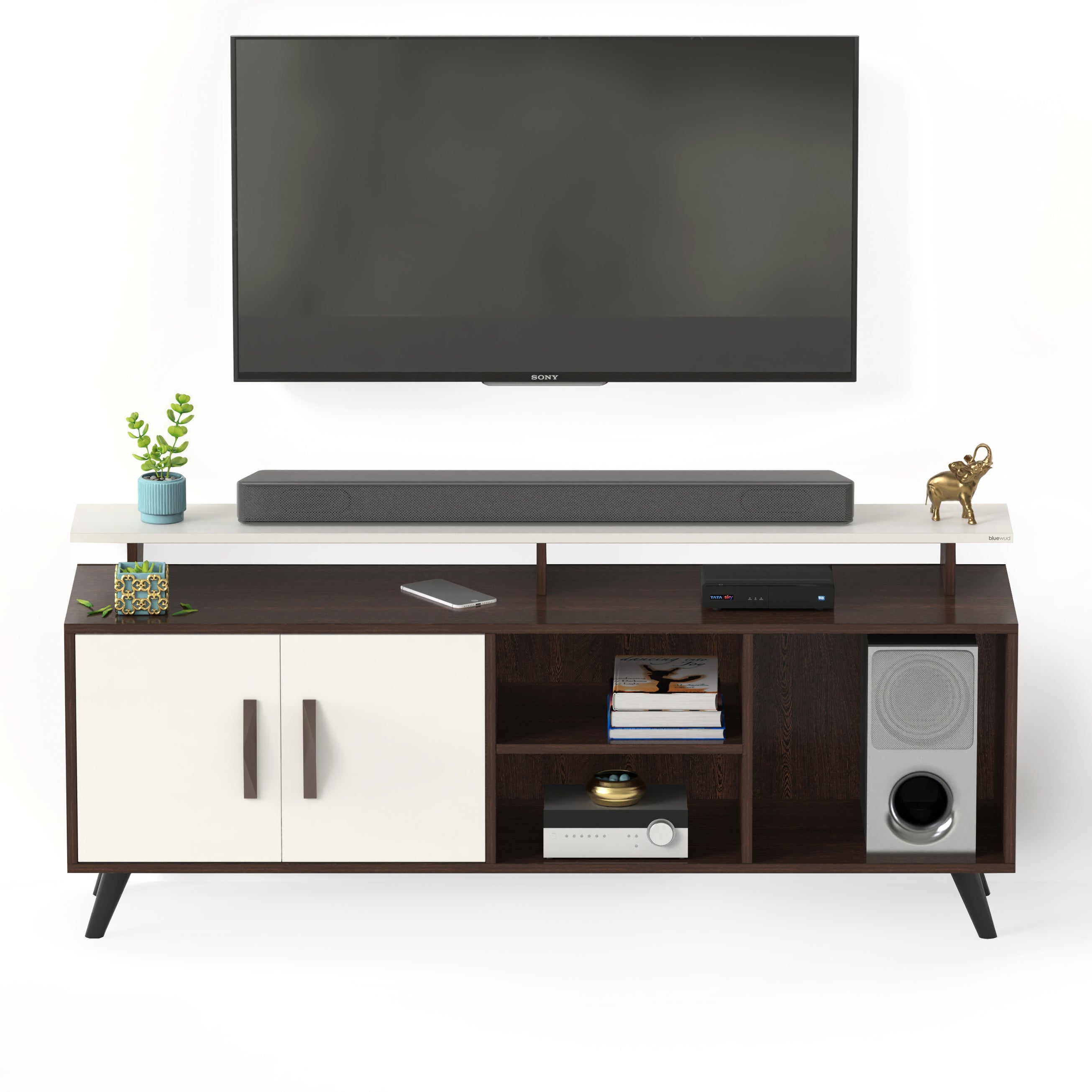 Skiddo TV Unit, Ideal for 55" — Bluewud