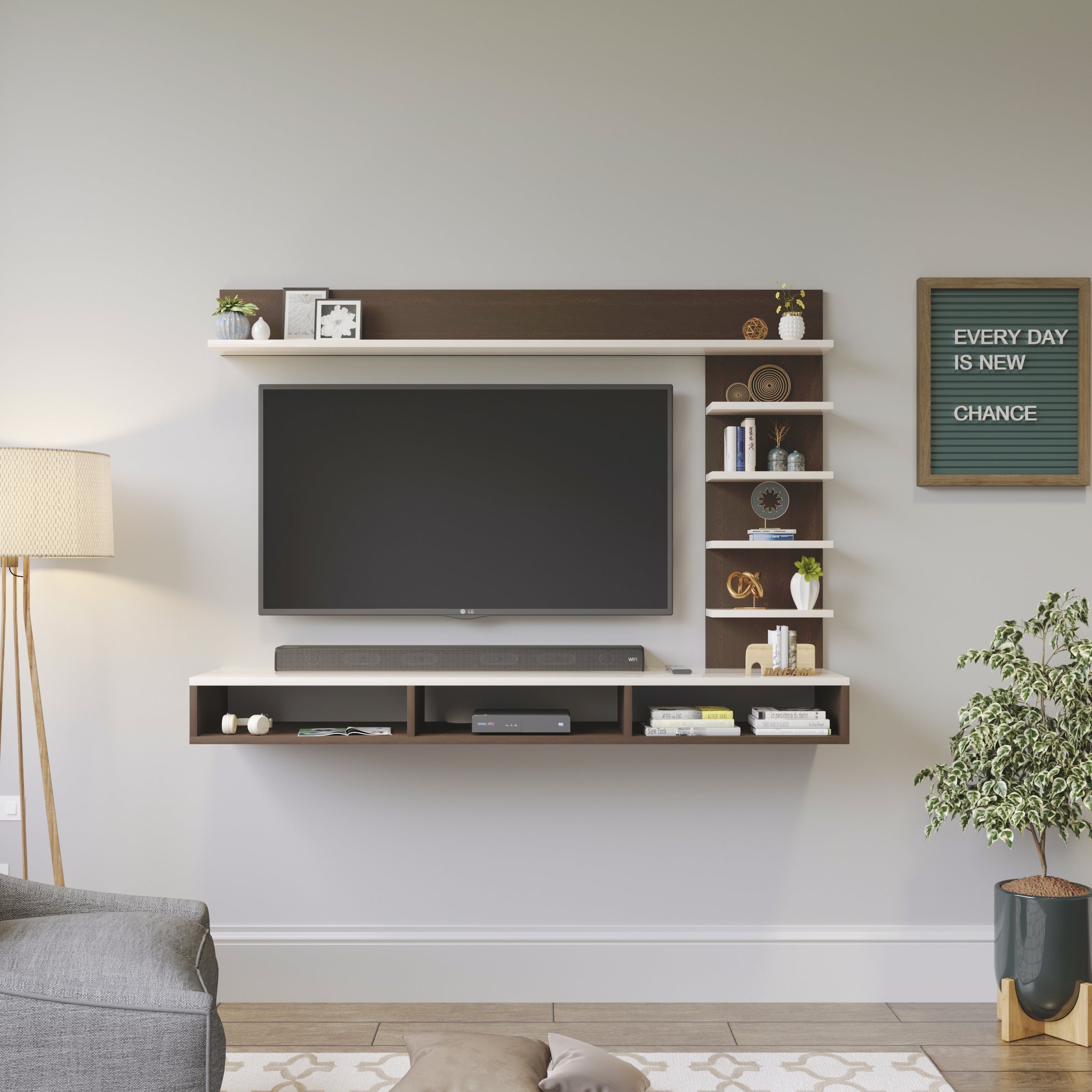 Primax Plus tv Unit Standard, Ideal for up to 40 inches — Bluewud