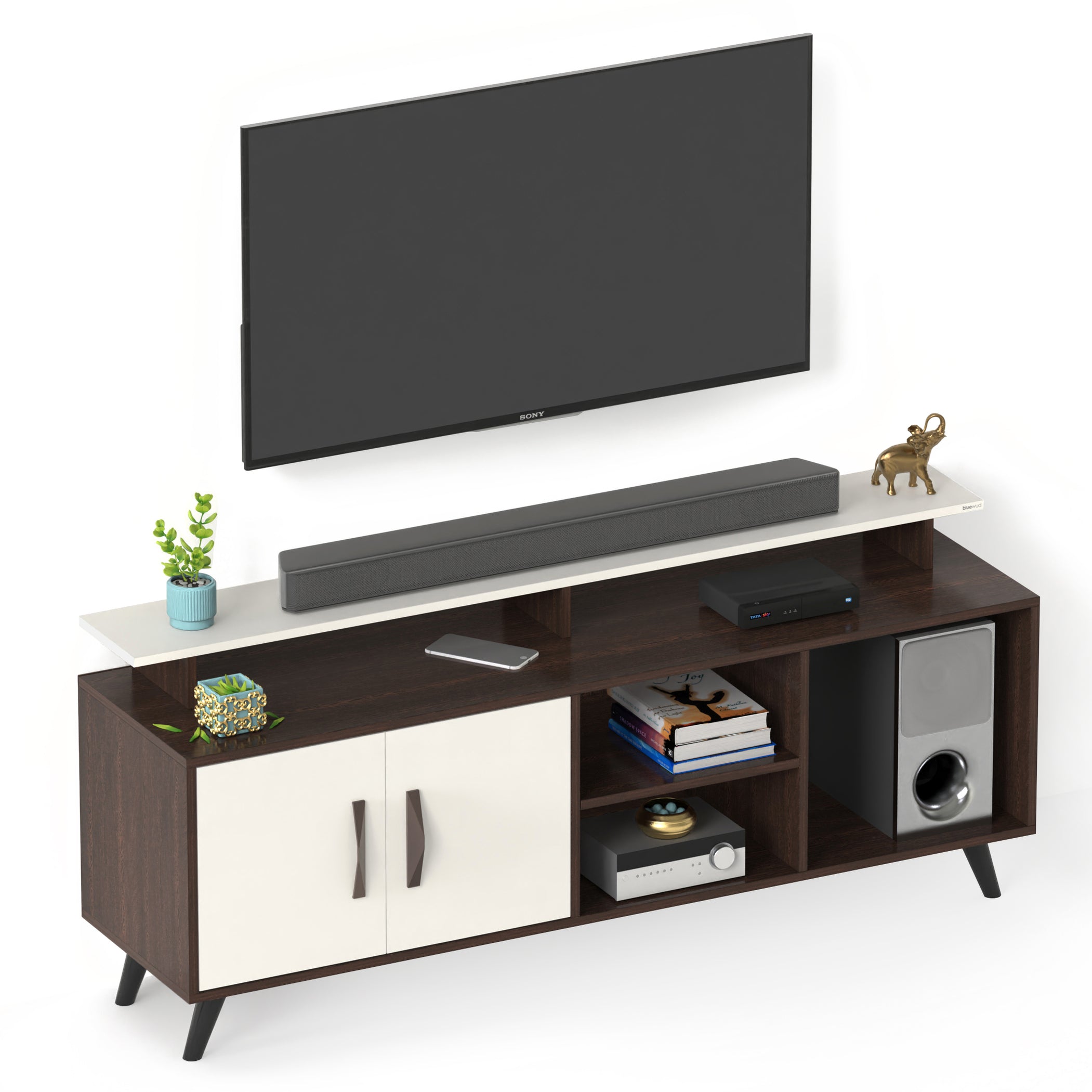 Skiddo TV Unit, Ideal for 55" — Bluewud