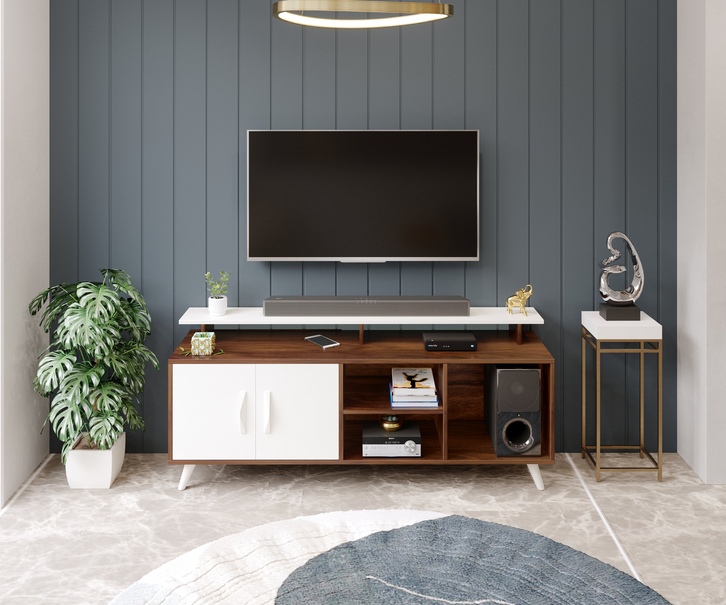 Skiddo TV Unit, Ideal for 55" — Bluewud