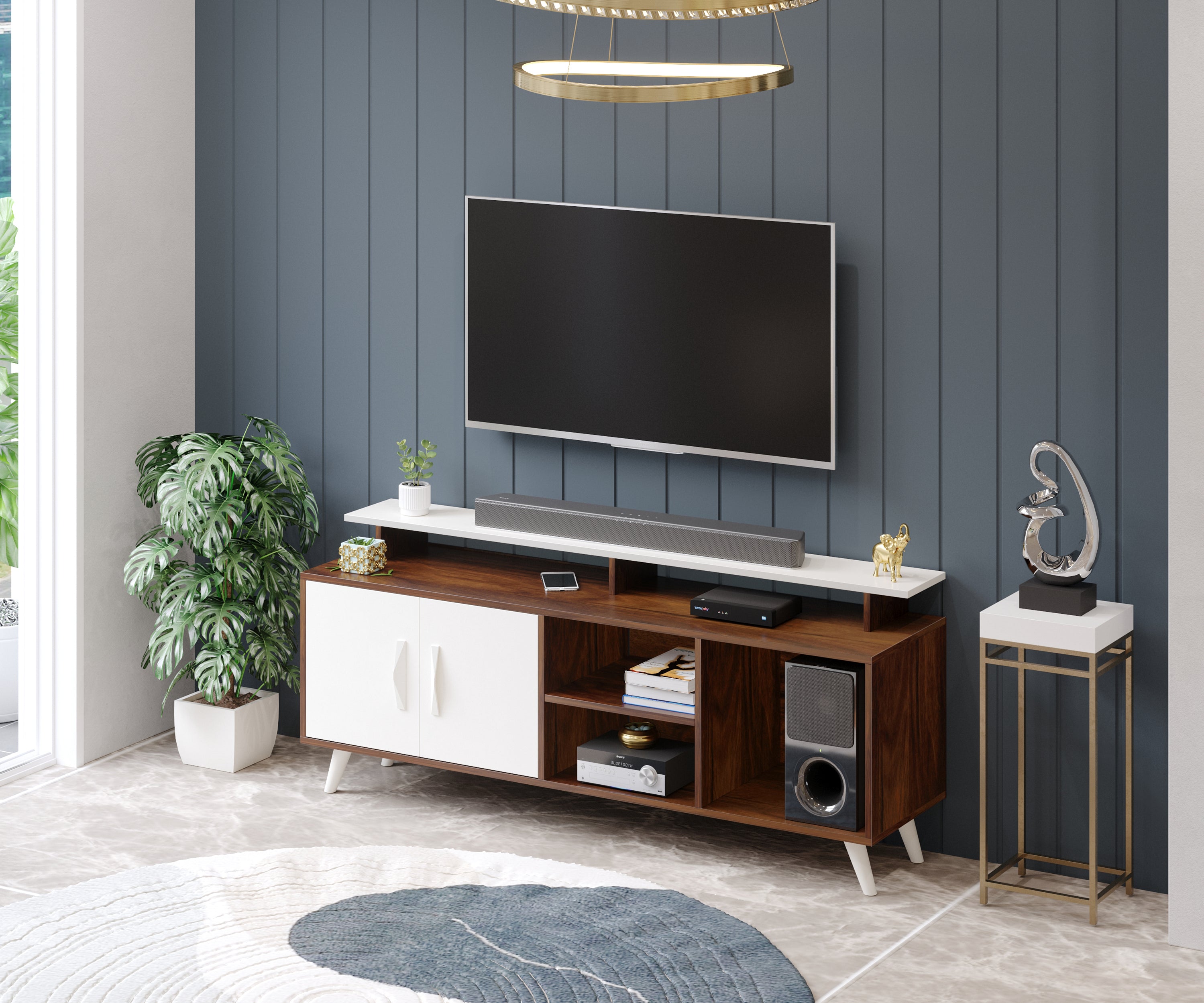 Skiddo TV Unit, Ideal for 55" — Bluewud