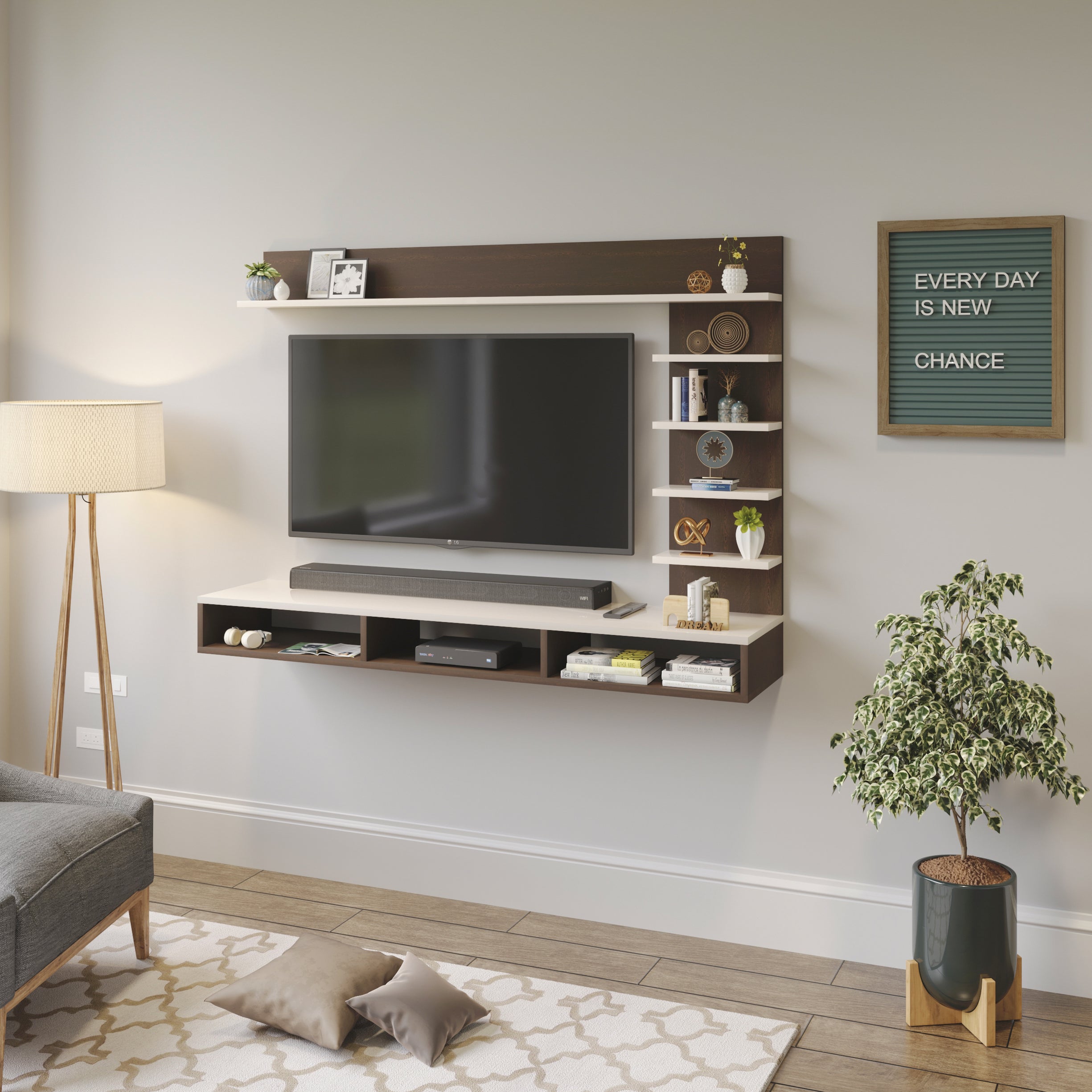 Primax Plus tv Unit Standard, Ideal for up to 40 inches — Bluewud